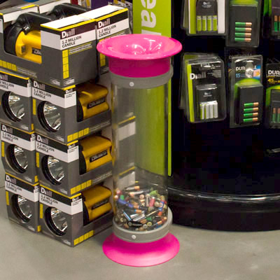 Recycling Container C-Thru Battery Recycling Tube - 10 Quart ...