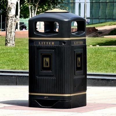 Plastic Trash Cans & Litter Bins for Commercial & Public Use - Glasdon