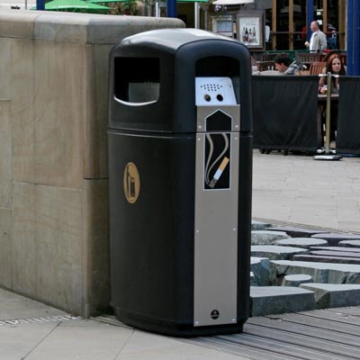 Cigarette Bins, Ashtrays and Integrated Litter & Ash Waste Containers
