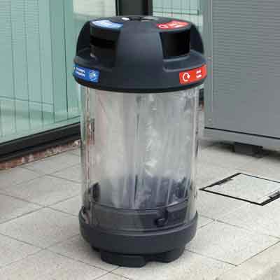 C-Thru™ Trio Recycling Bin | Indoor Recycling Bins | Glasdon