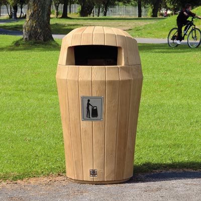 Plastic Trash Cans & Litter Bins for Commercial & Public Use - Glasdon